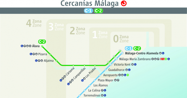 Plano de RENFE Cercanías Málaga 2018 Plano de RENFE Cercanías Málaga 2018